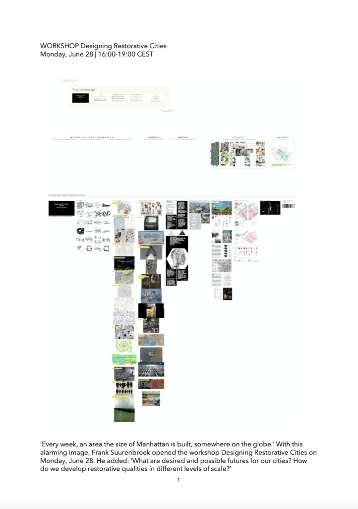 Workshop Report: Designing Restorative Cities - MAB20